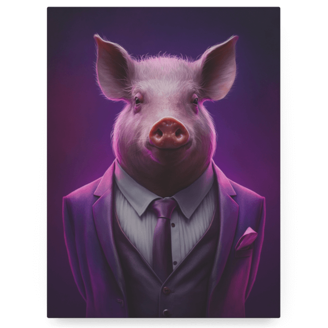 Purple Piggy - Acrylic Prints, Photos Prints on Metal and Canvas