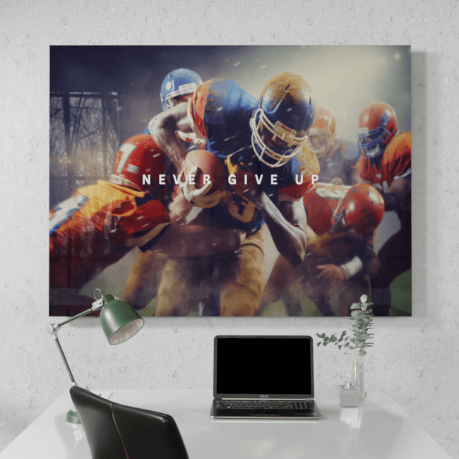 Never Give Up - Acrylic Prints, Photos Prints on Metal and Canvas