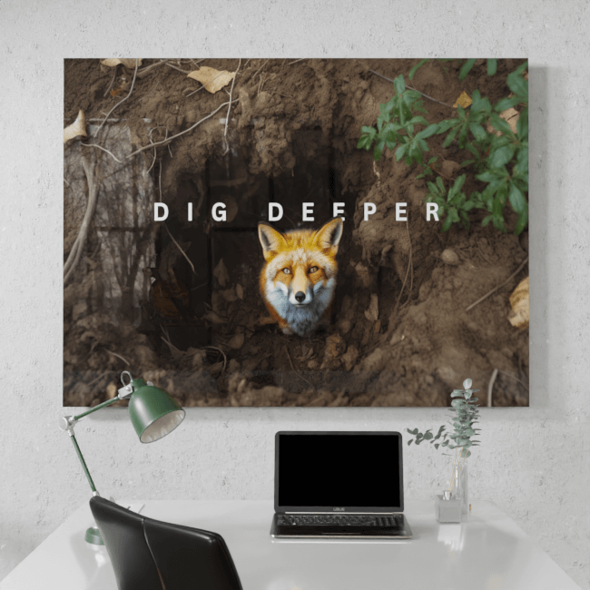 Dig Deeper - Acrylic Prints, Photos Prints on Metal and Canvas