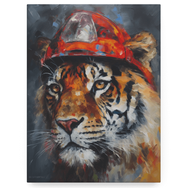 Tiger Firefighter - Acrylic Prints, Photos Prints on Metal and Canvas